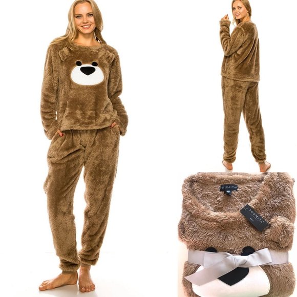 Youmita | Intimates & Sleepwear | Nwt Youmita Teddy Bear Womens Fluffy ...